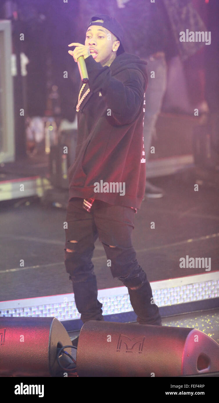 Las Vegas, Nevada, USA. 5th Feb, 2016. Rapper Tyga kicks off big game ...
