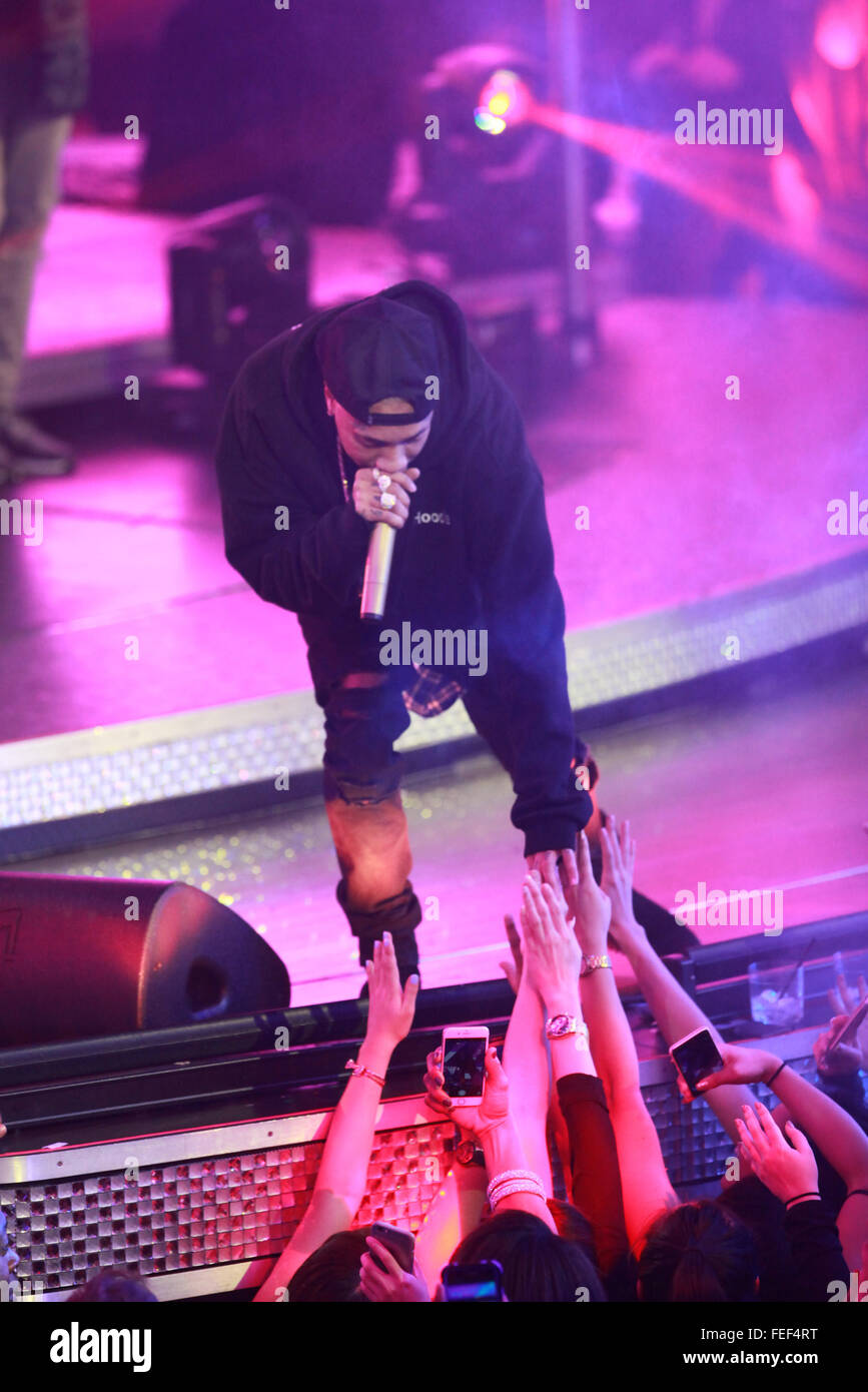 Las Vegas, Nevada, USA. 5th Feb, 2016. Rapper Tyga kicks off big game ...