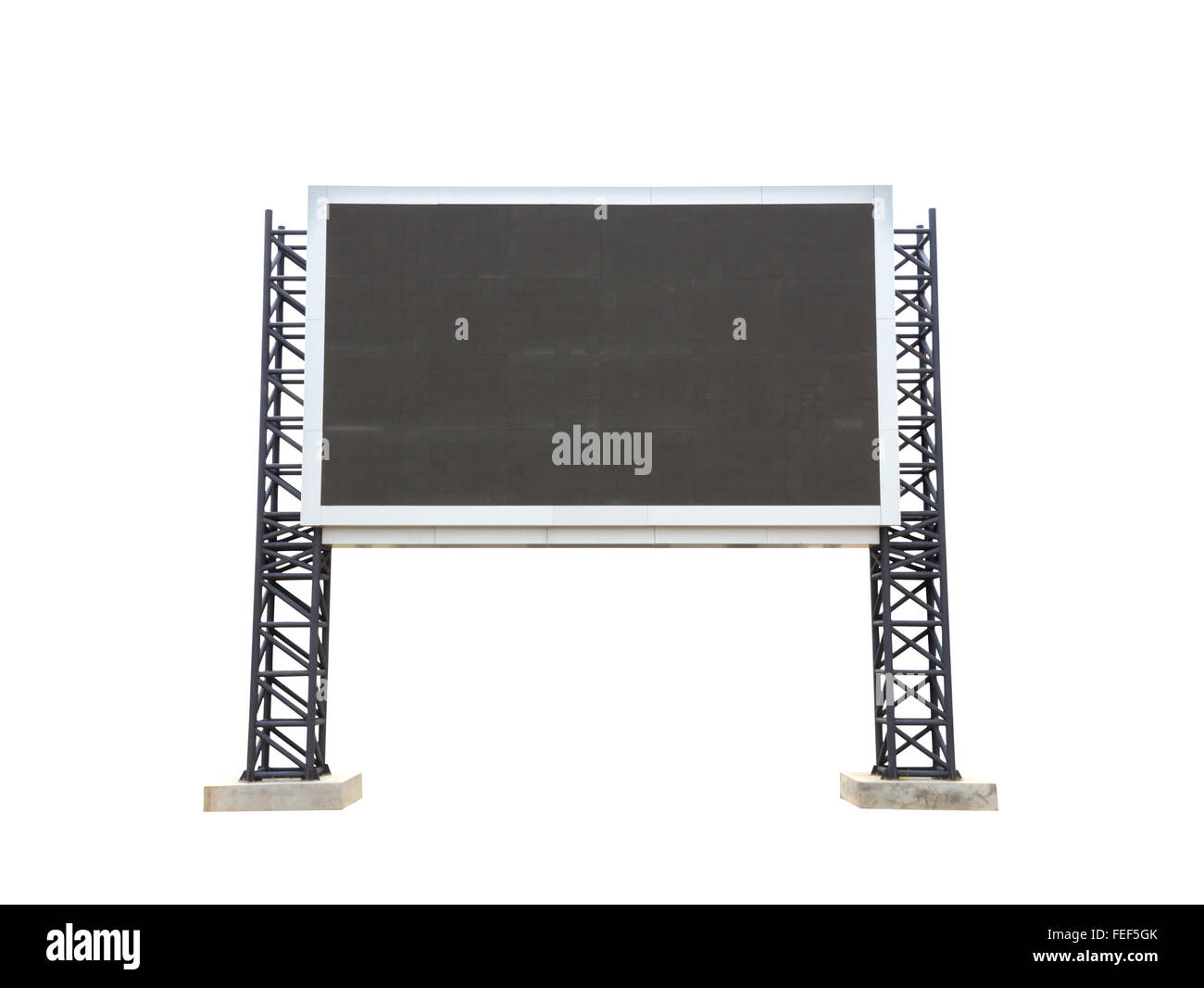 large sign board isolated on a white background (with clipping part ...