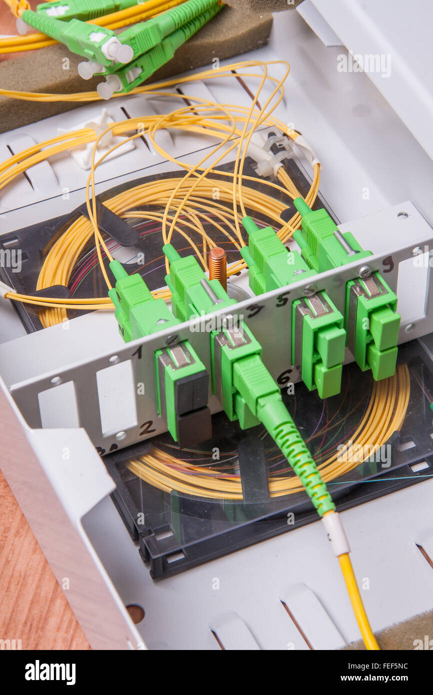 Fiber optic device ready for packet data transmission Stock Photo - Alamy
