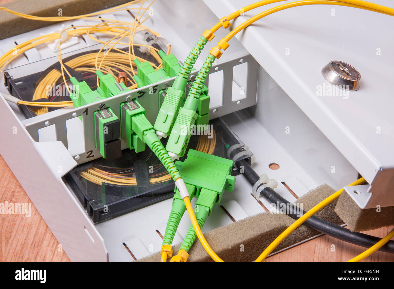 Fiber optic device ready for packet data transmission Stock Photo - Alamy
