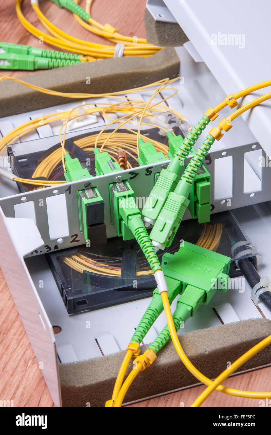 Fiber optic device ready for packet data transmission Stock Photo - Alamy