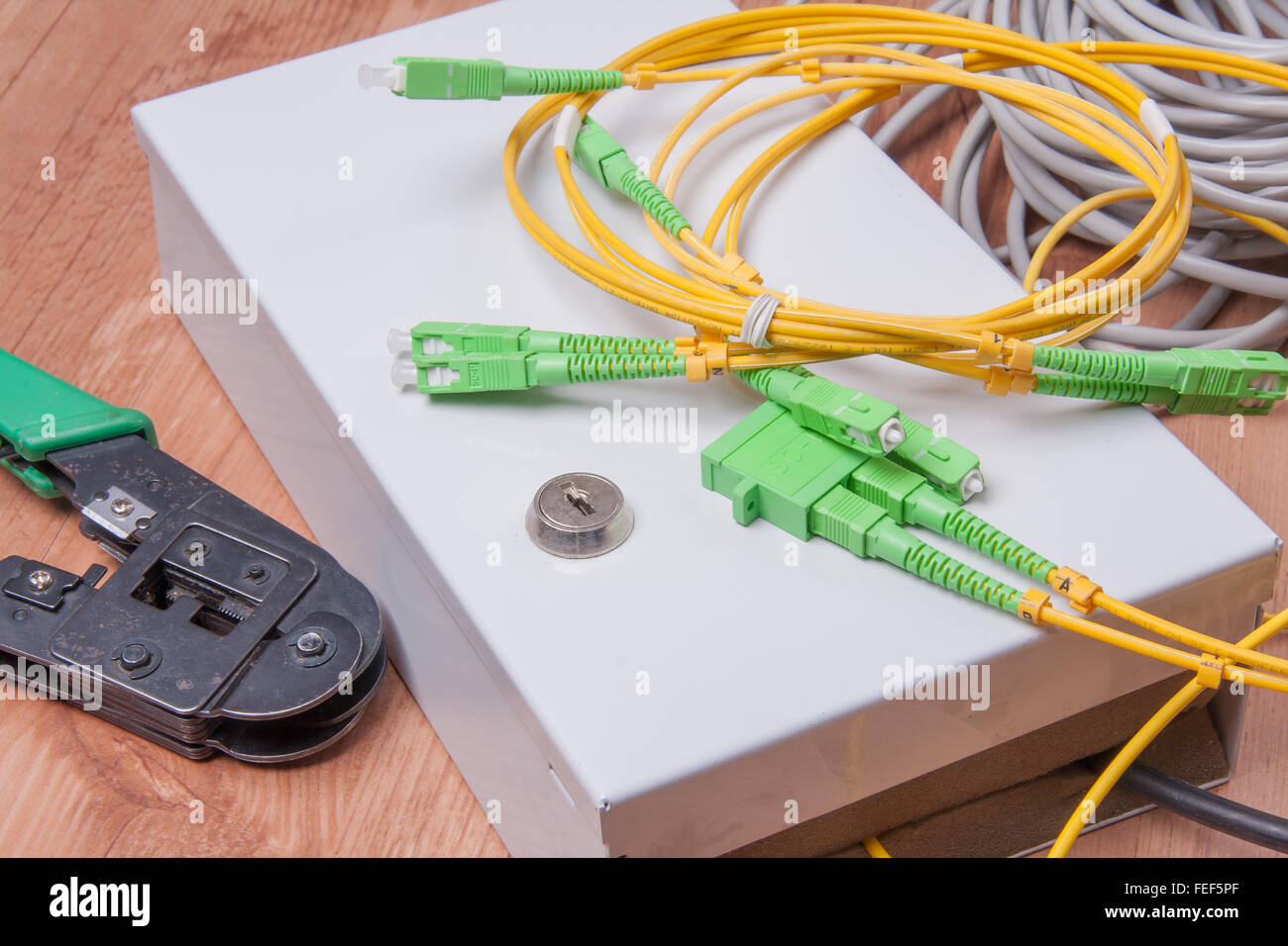 Fiber optic device ready for packet data transmission Stock Photo - Alamy