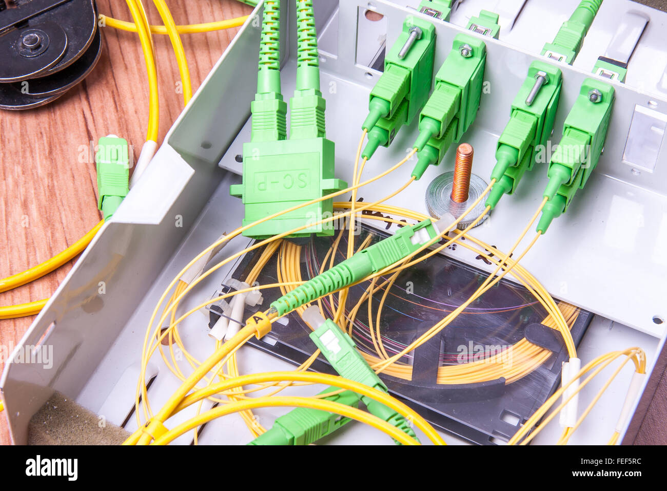 Fiber optic device ready for packet data transmission Stock Photo - Alamy