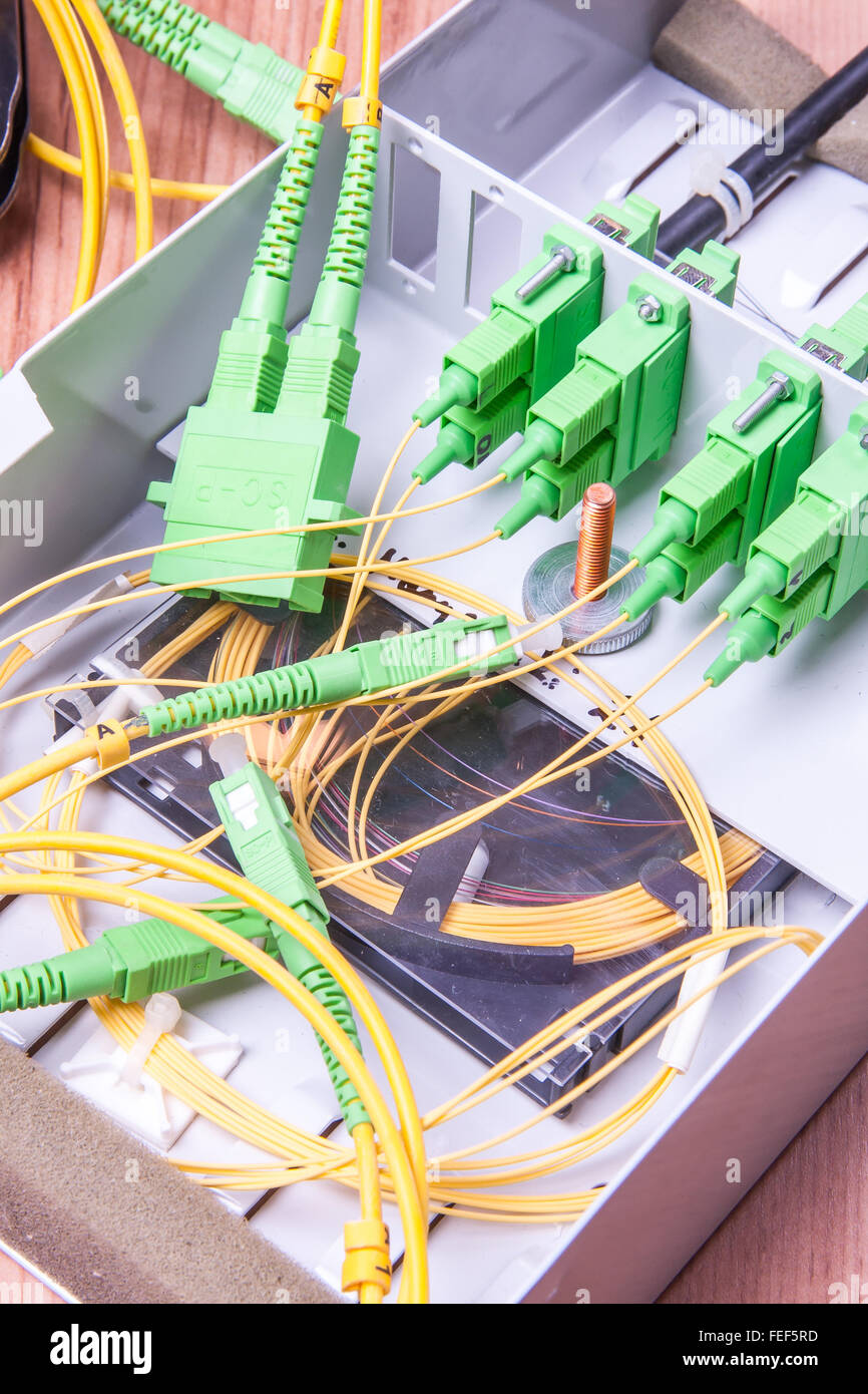 Fiber optic device ready for packet data transmission Stock Photo - Alamy