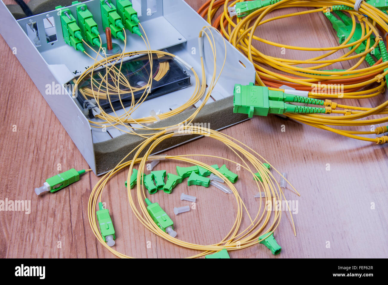 Fiber optic device ready for packet data transmission Stock Photo - Alamy