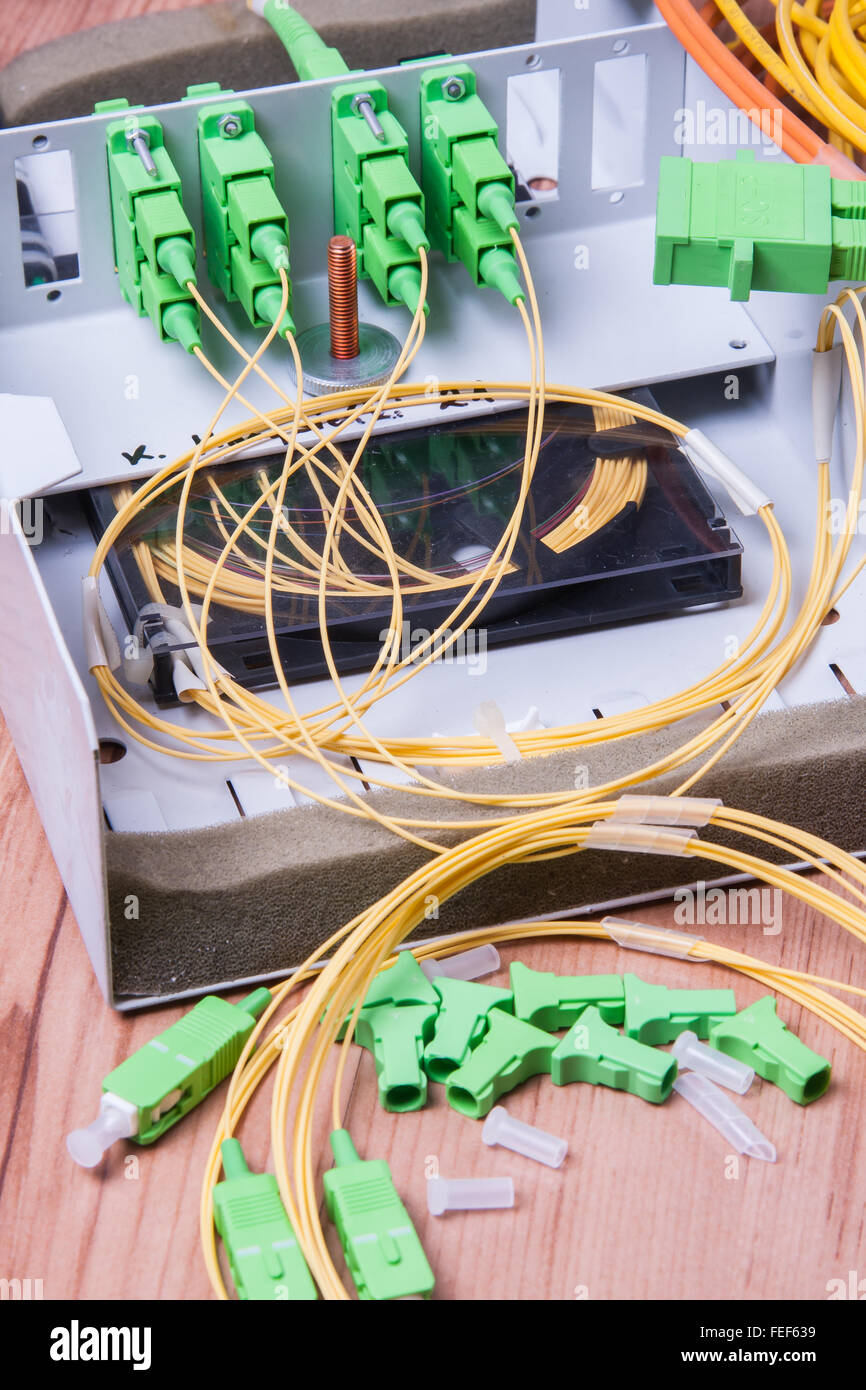 Fiber optic device ready for packet data transmission Stock Photo - Alamy