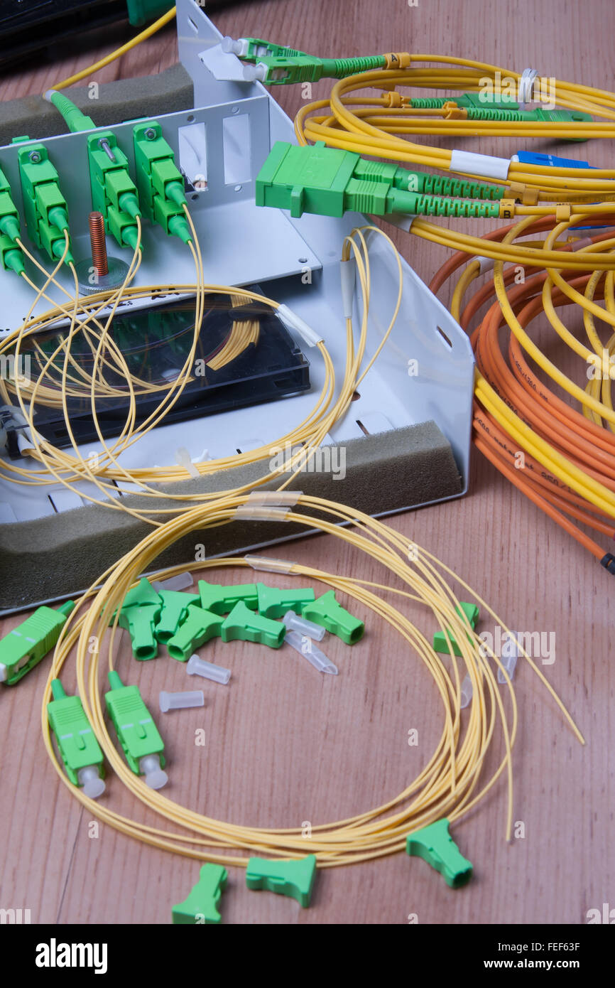 Fiber optic device ready for packet data transmission Stock Photo - Alamy