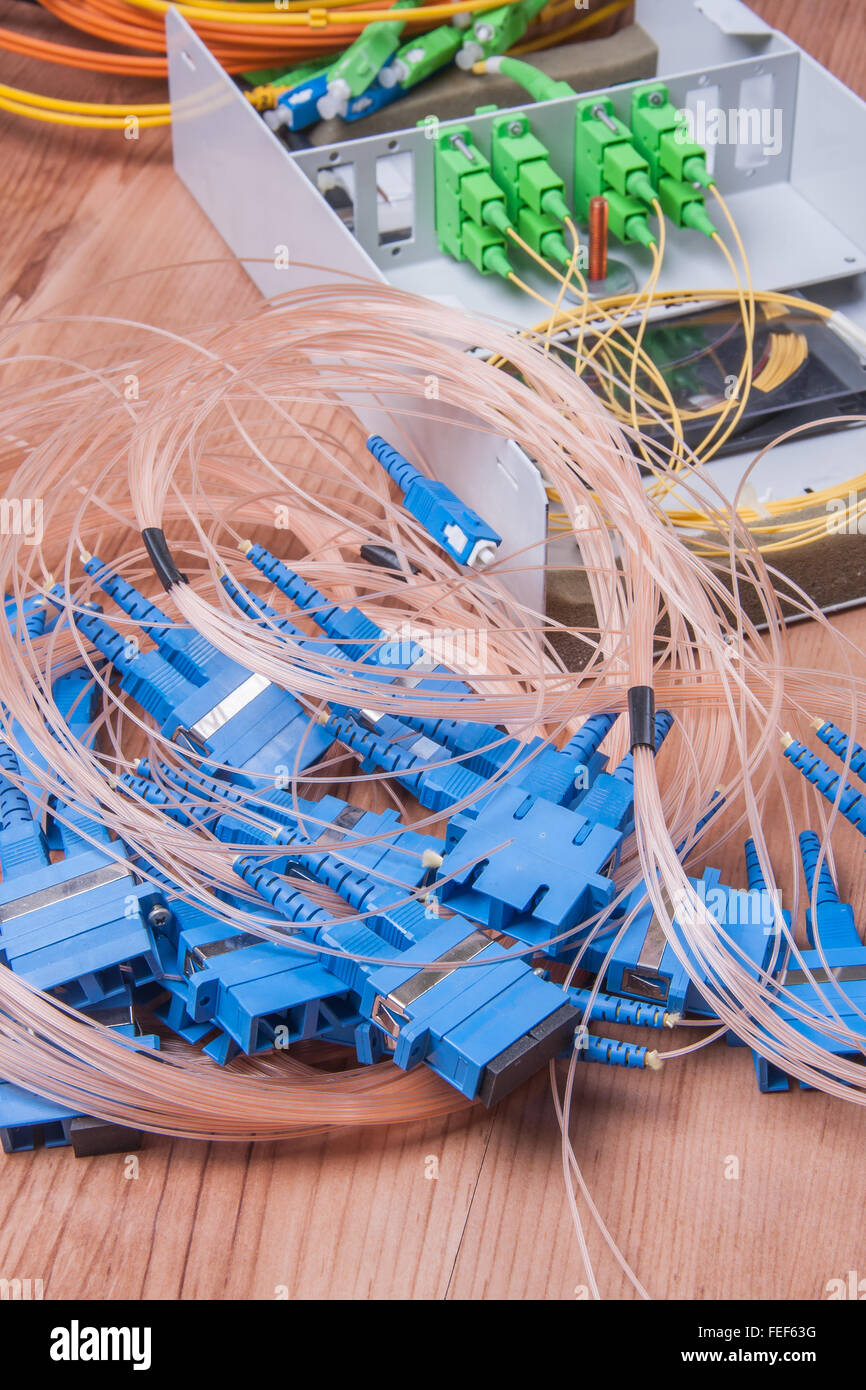 Fiber optic device ready for packet data transmission Stock Photo - Alamy