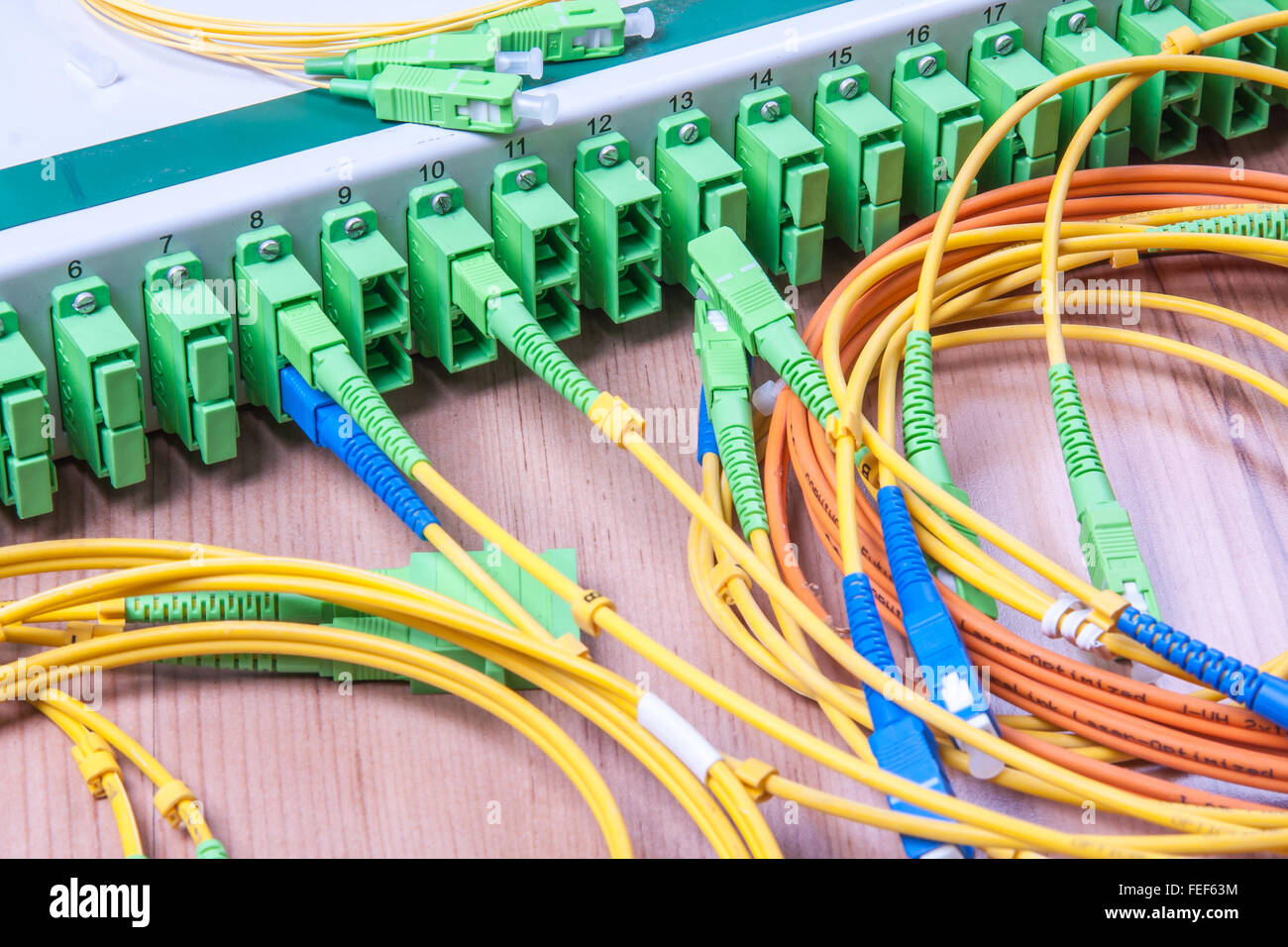 Fiber optic device ready for packet data transmission Stock Photo - Alamy