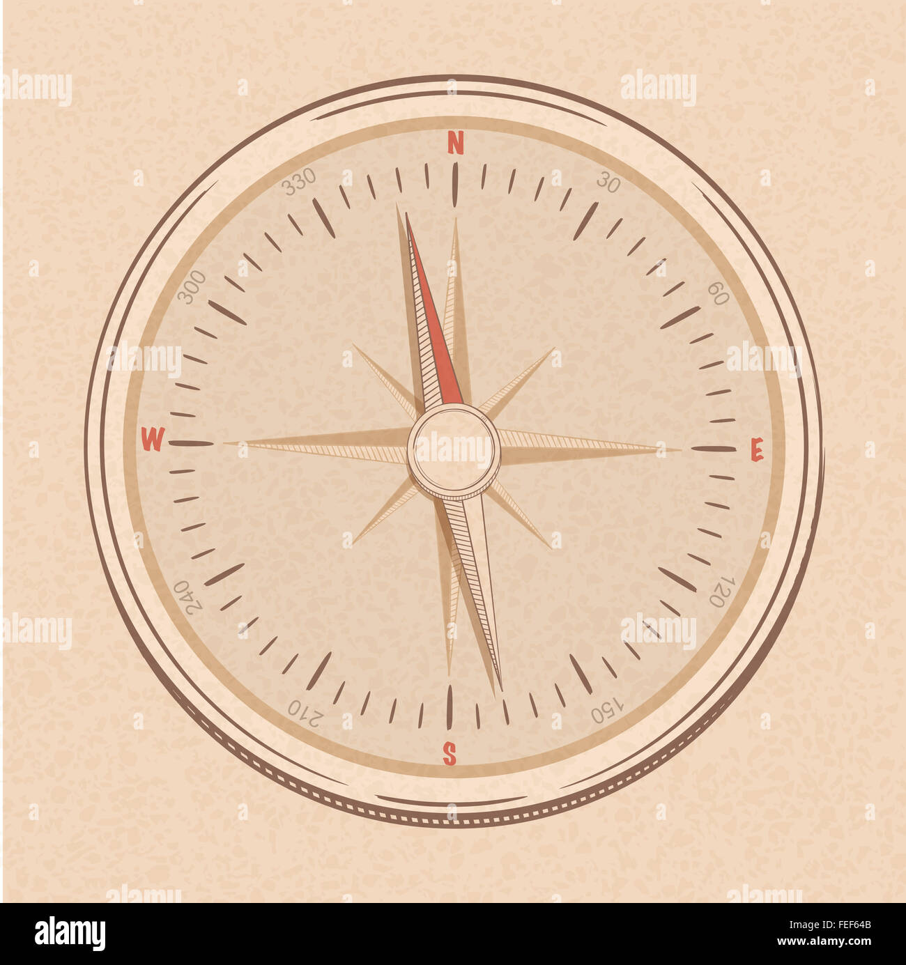Compass in a line drawn simplistic style Stock Photo - Alamy
