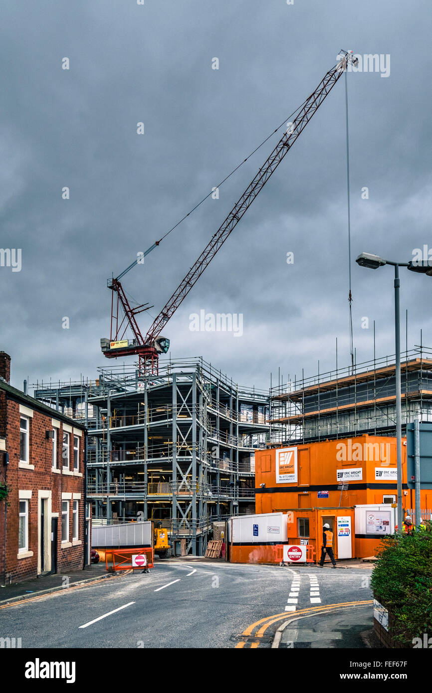 Eric Wright Group Construction Site in Preston, Lancashire Stock Photo ...