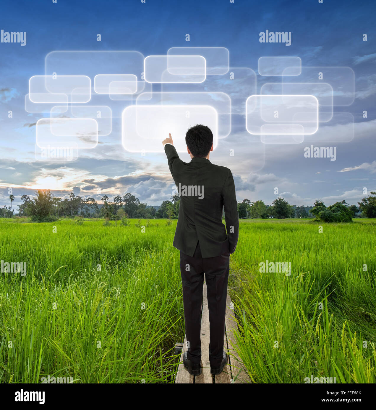 Man pushing a button hi-res stock photography and images - Alamy