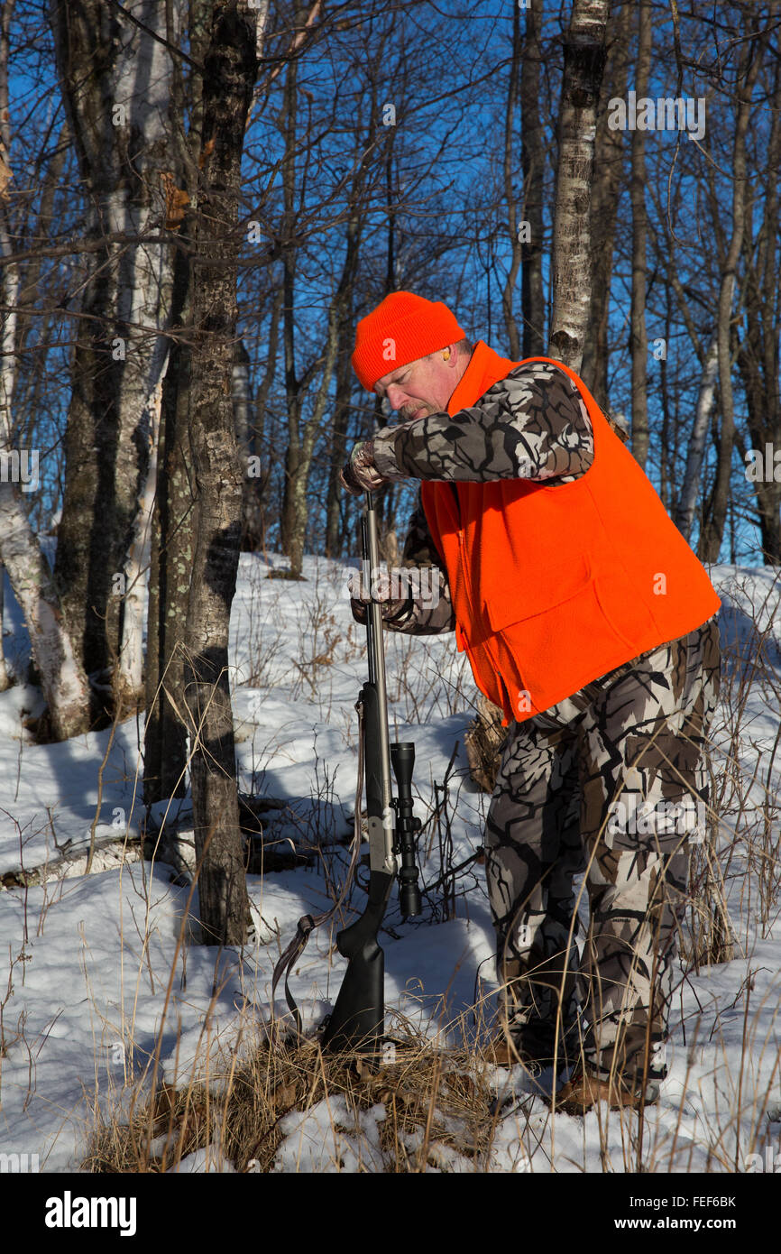 Late season Wisconsin hunter Stock Photo - Alamy