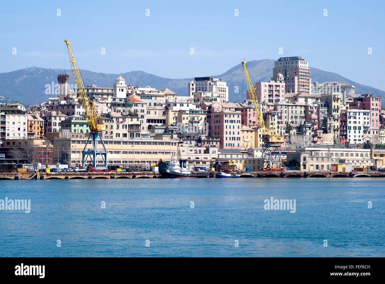 Genova harbor from sea hi-res stock photography and images - Alamy