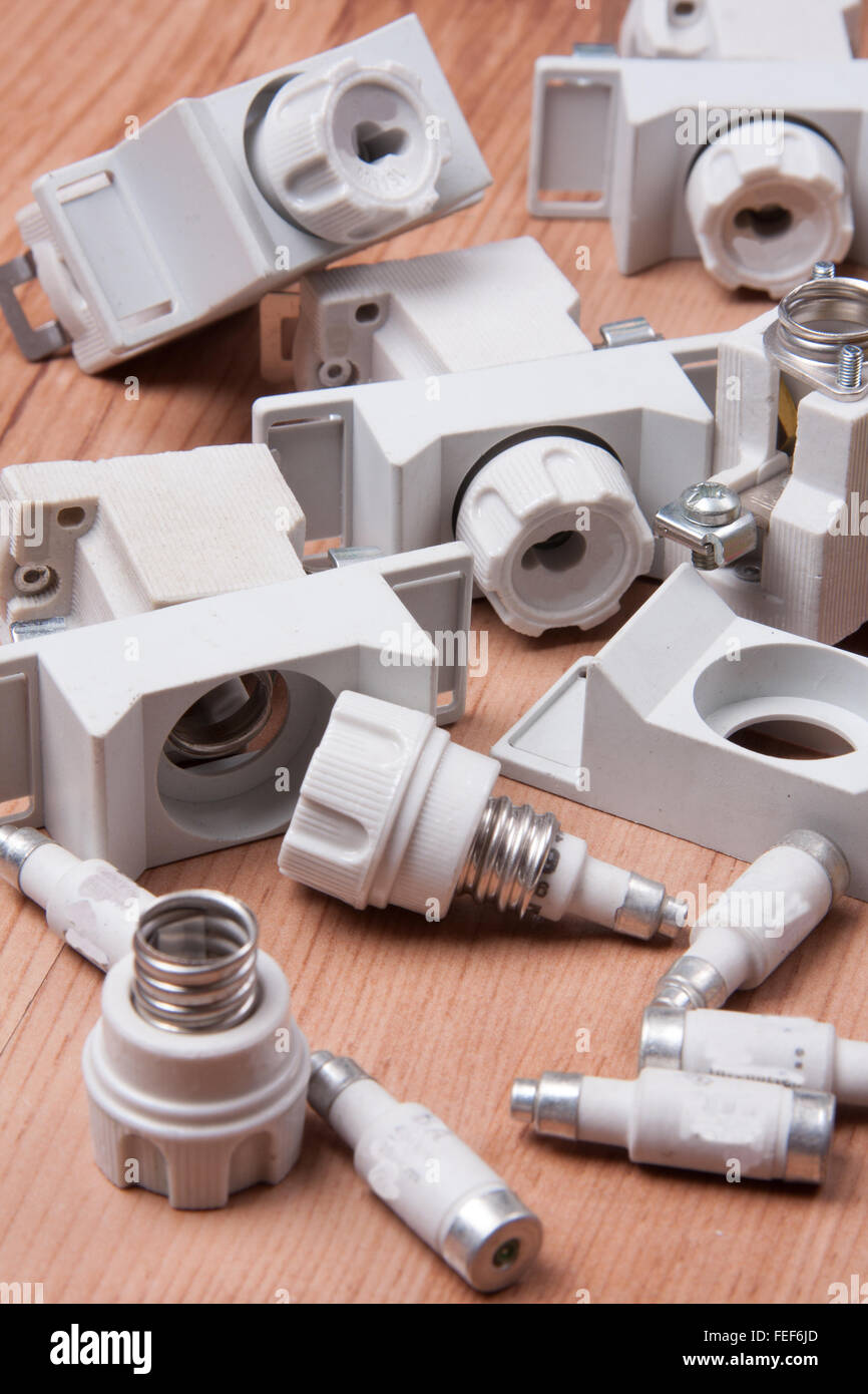 Electric devices and accessories during cables and fuses instalation ...