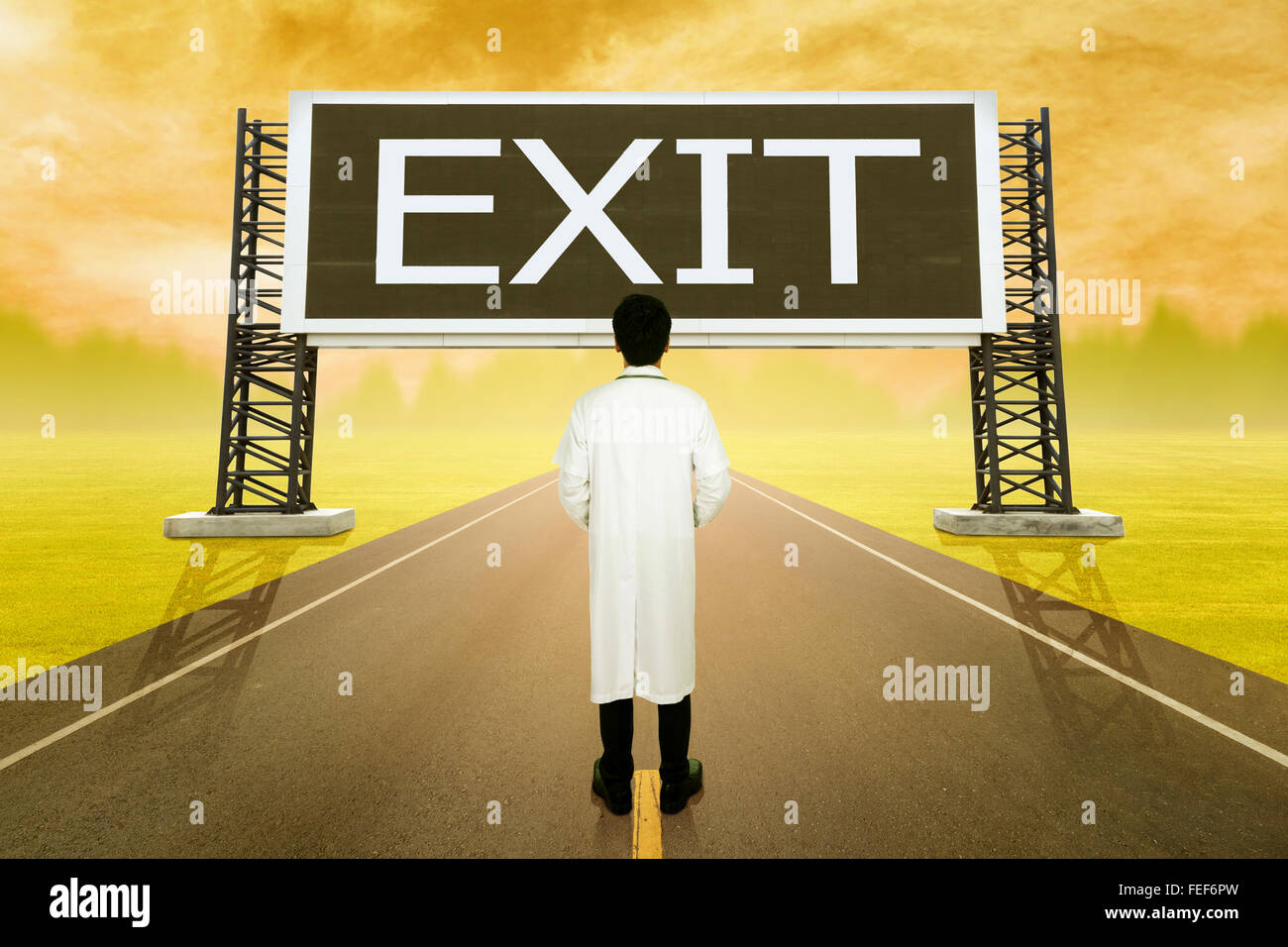 Rear exit sign hi-res stock photography and images - Alamy