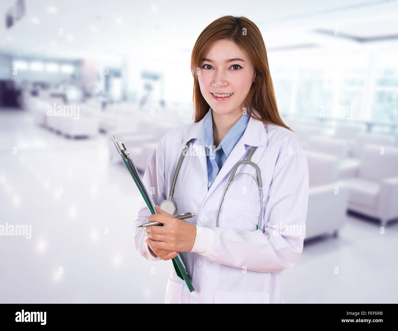 Asian female doctor write hi-res stock photography and images - Alamy