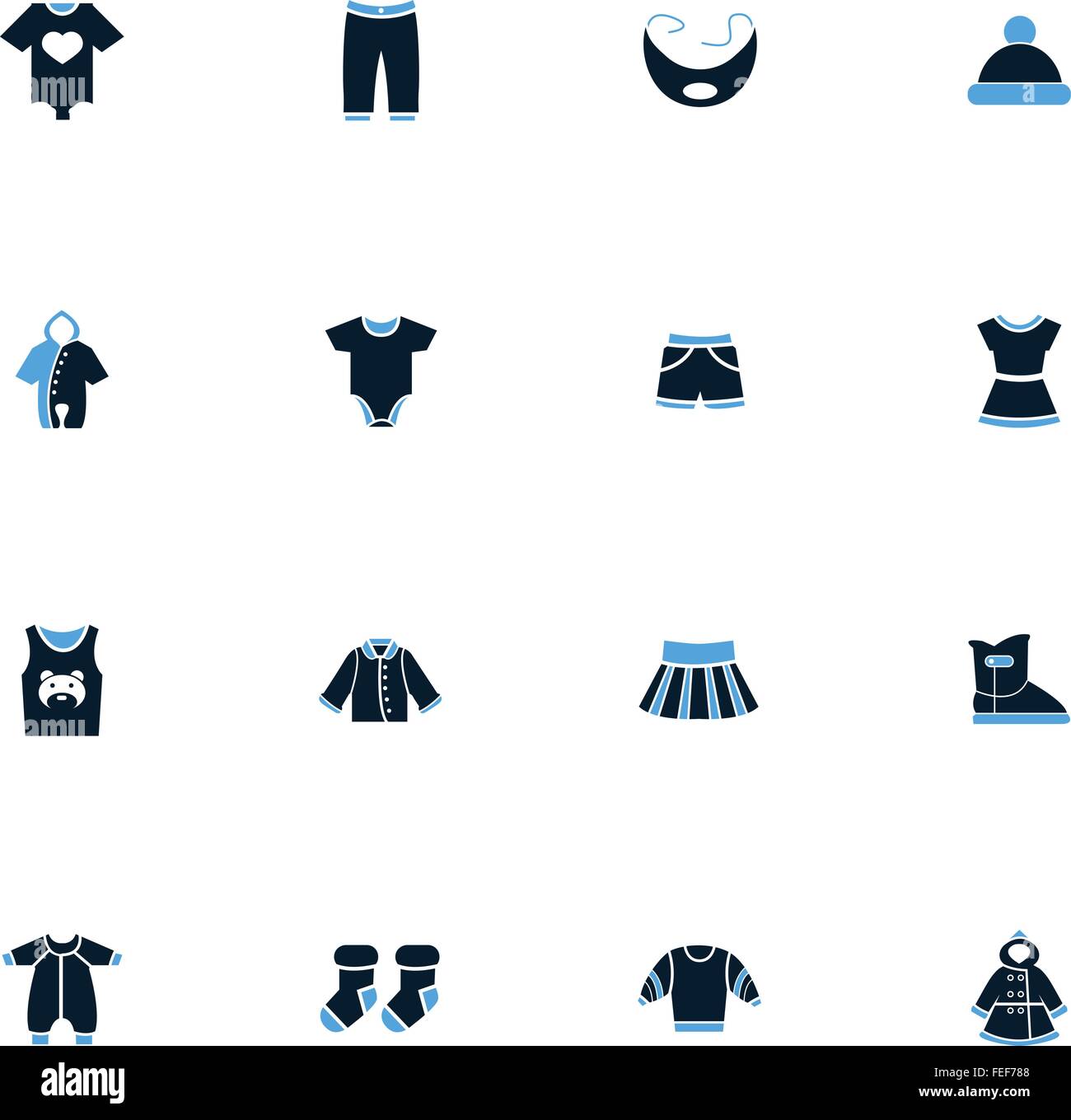 Baby clothes icons set Stock Vector Image & Art - Alamy