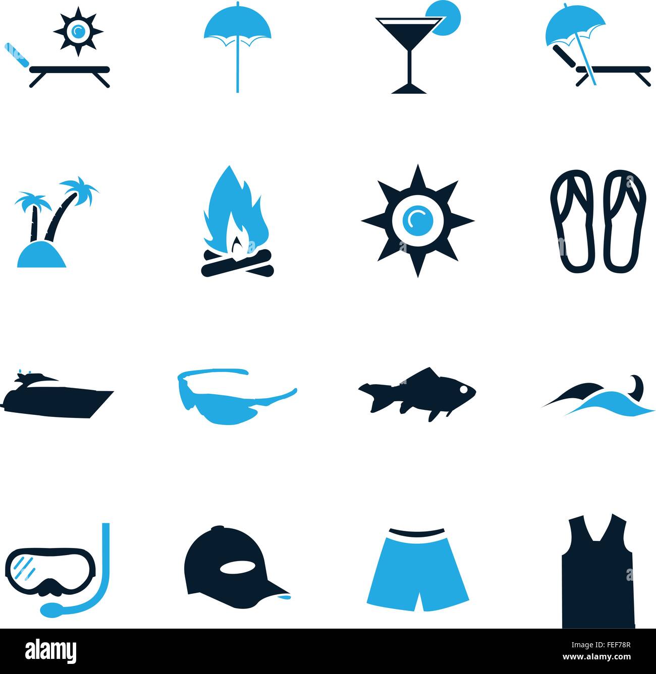 Beach icon set Stock Vector Image & Art - Alamy
