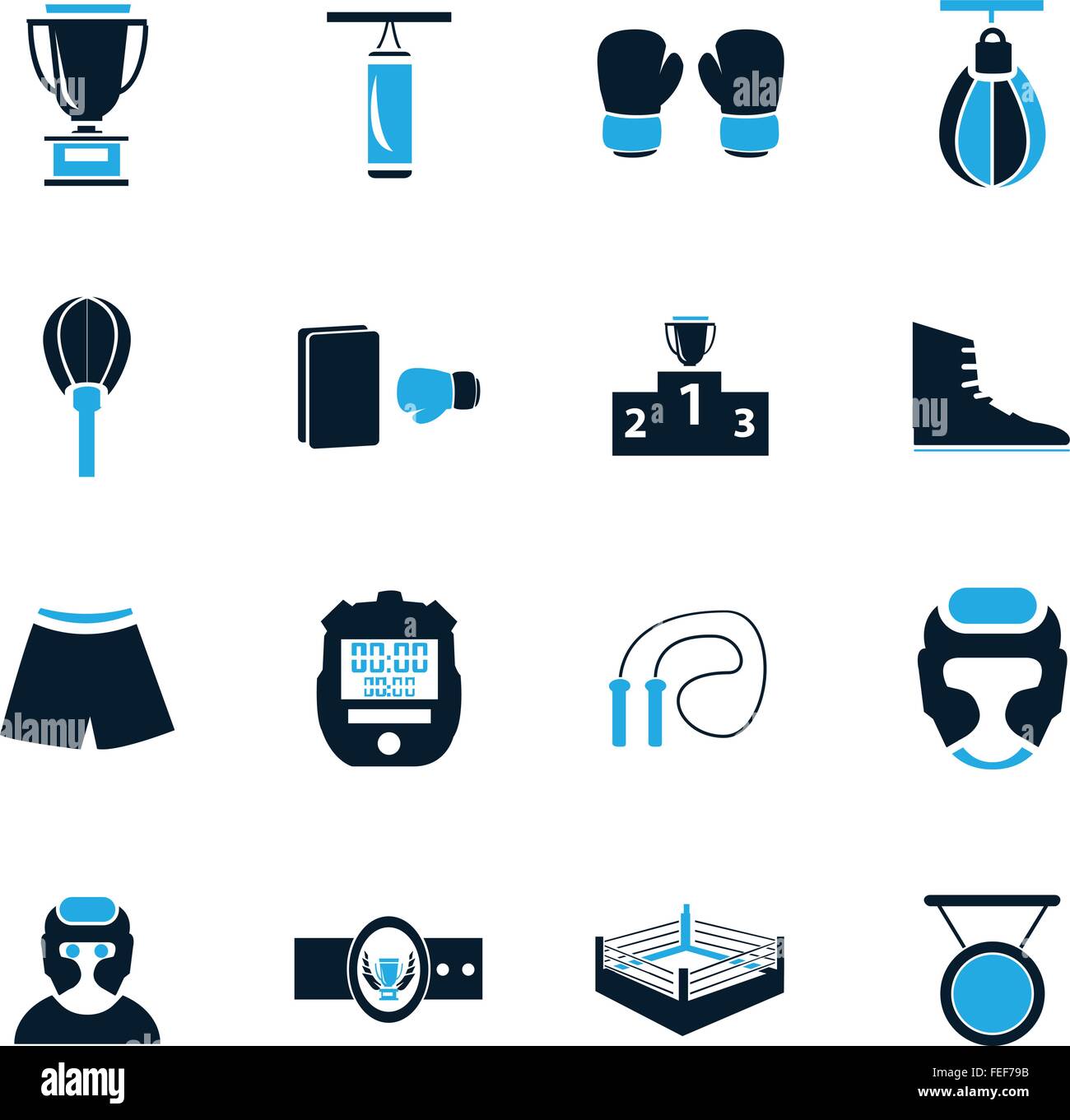 Boxing icon set Stock Vector Image & Art - Alamy