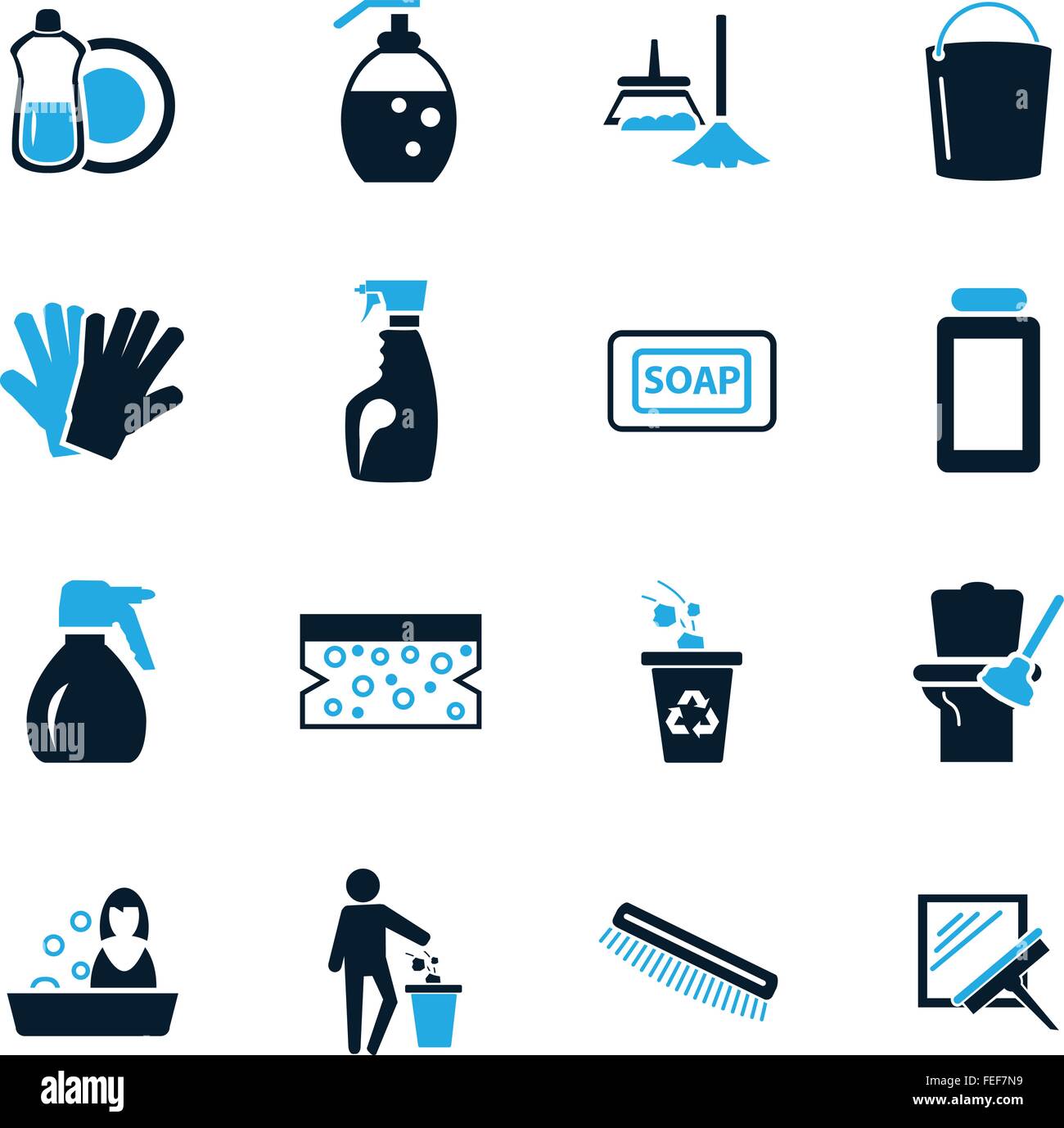 Cleaning company icons set Stock Vector Image & Art - Alamy