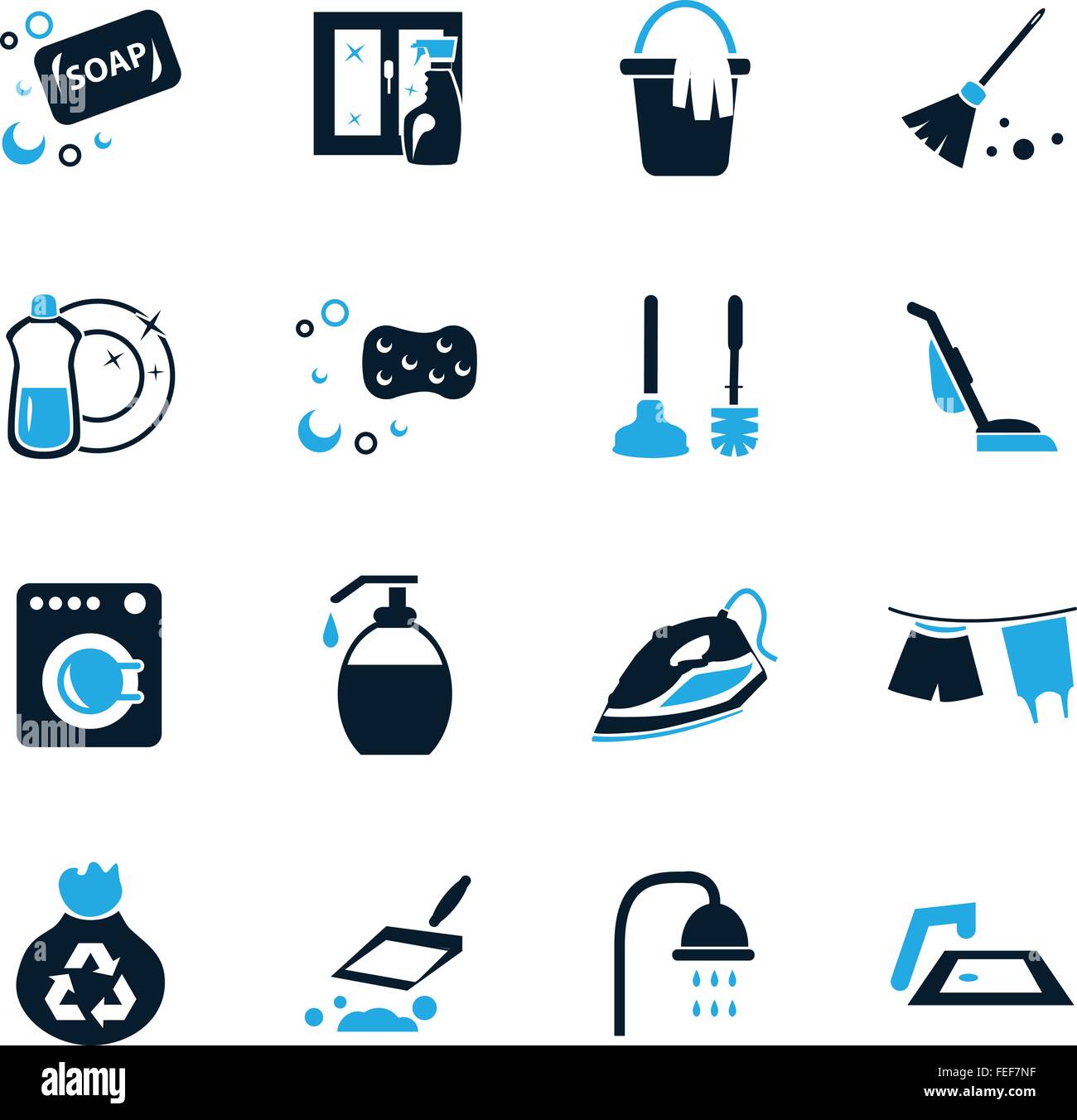 Cleaning company icons set Stock Vector Image & Art - Alamy