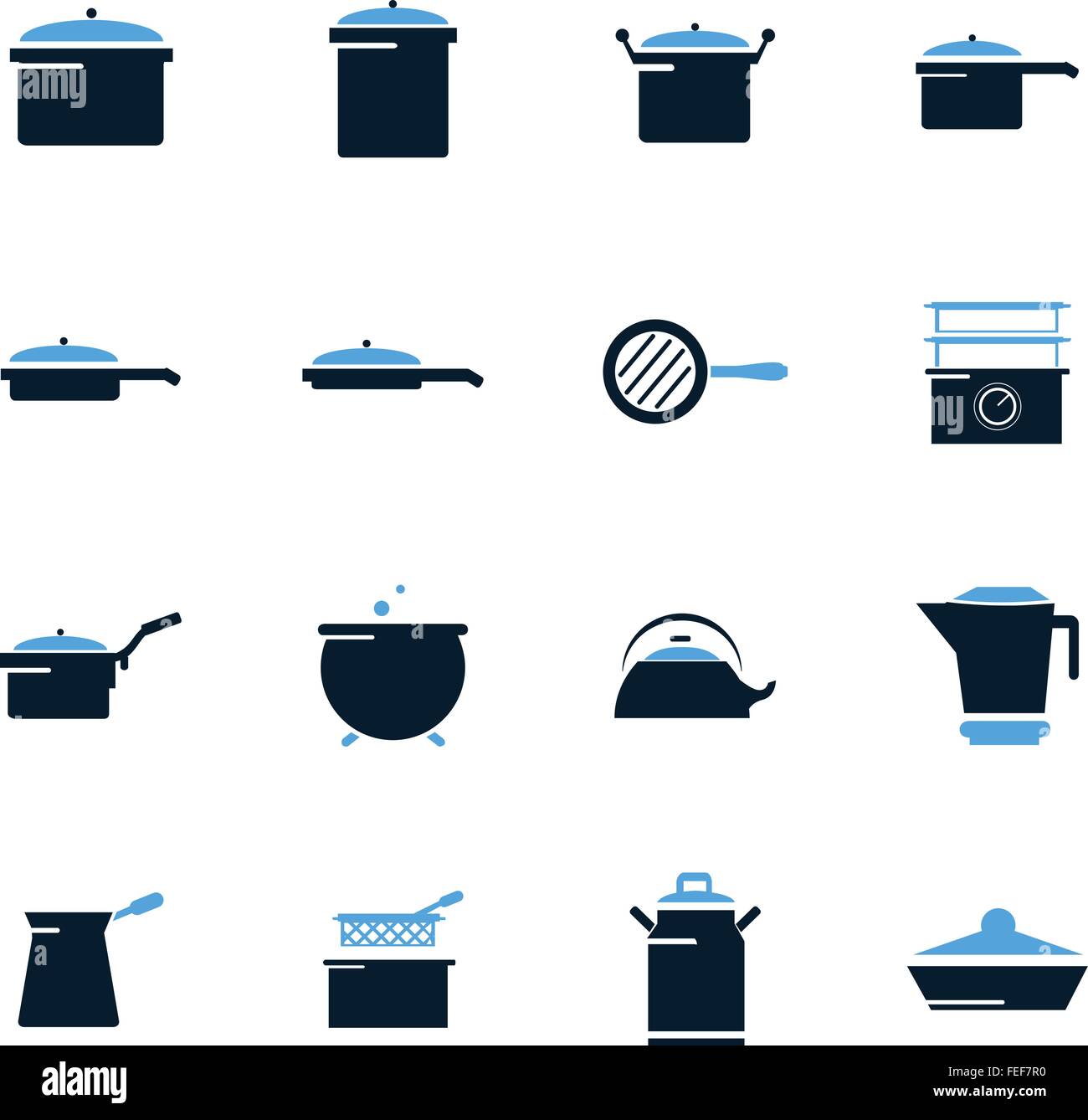 Dishes icons set Stock Vector Image & Art - Alamy