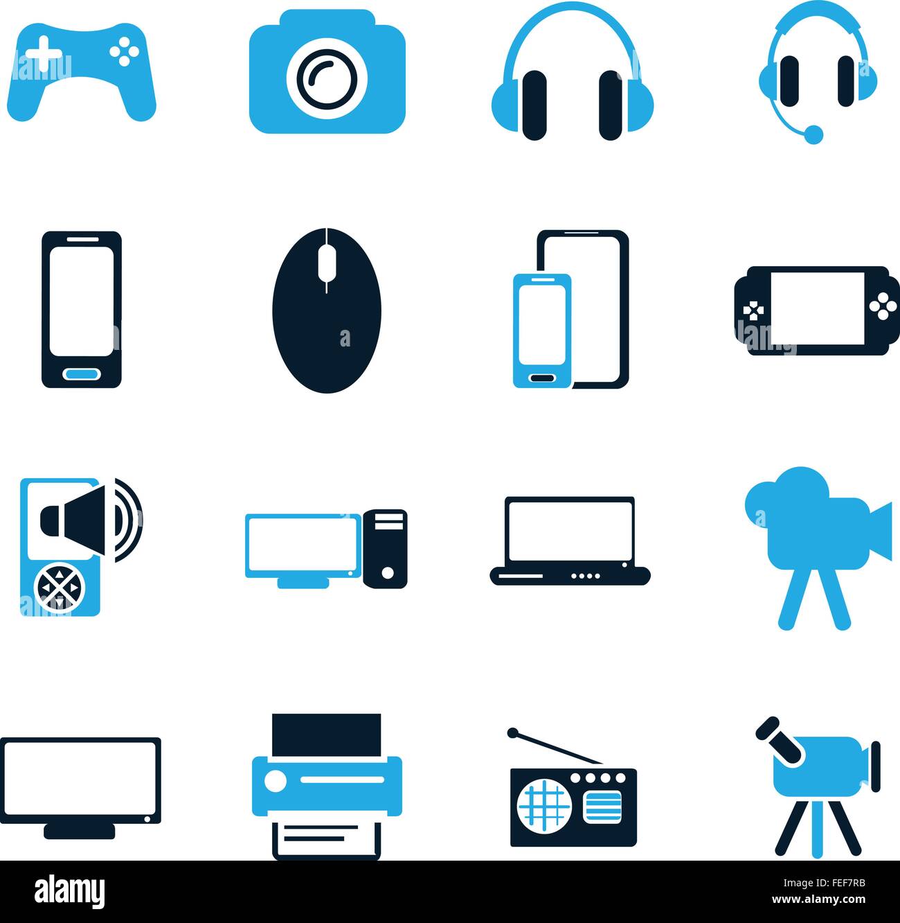 Gadget icon set Stock Vector Image & Art - Alamy