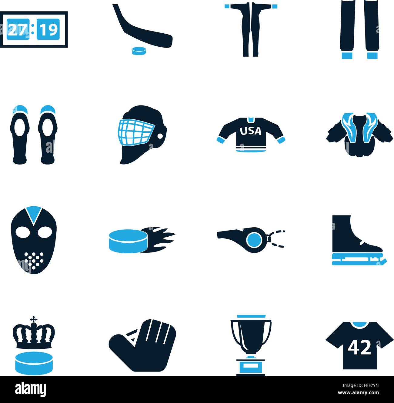 Hockey icons set Stock Vector Image & Art - Alamy