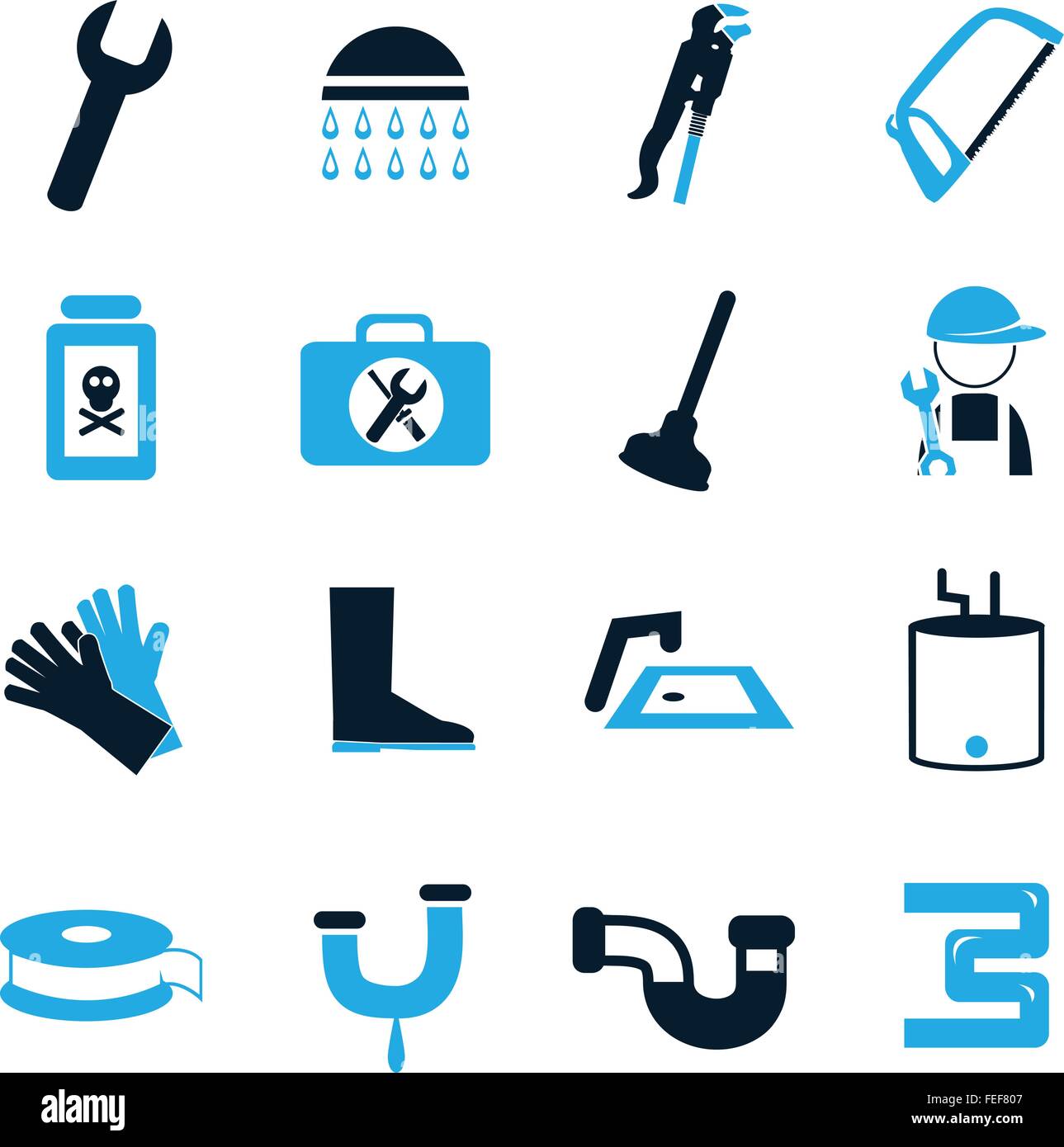 Plumbing icons set Stock Vector Image & Art - Alamy