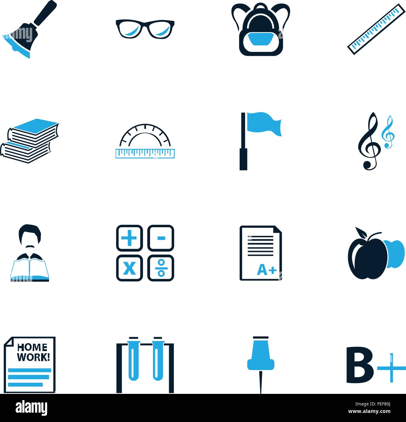 School Icons set Stock Vector Image & Art - Alamy