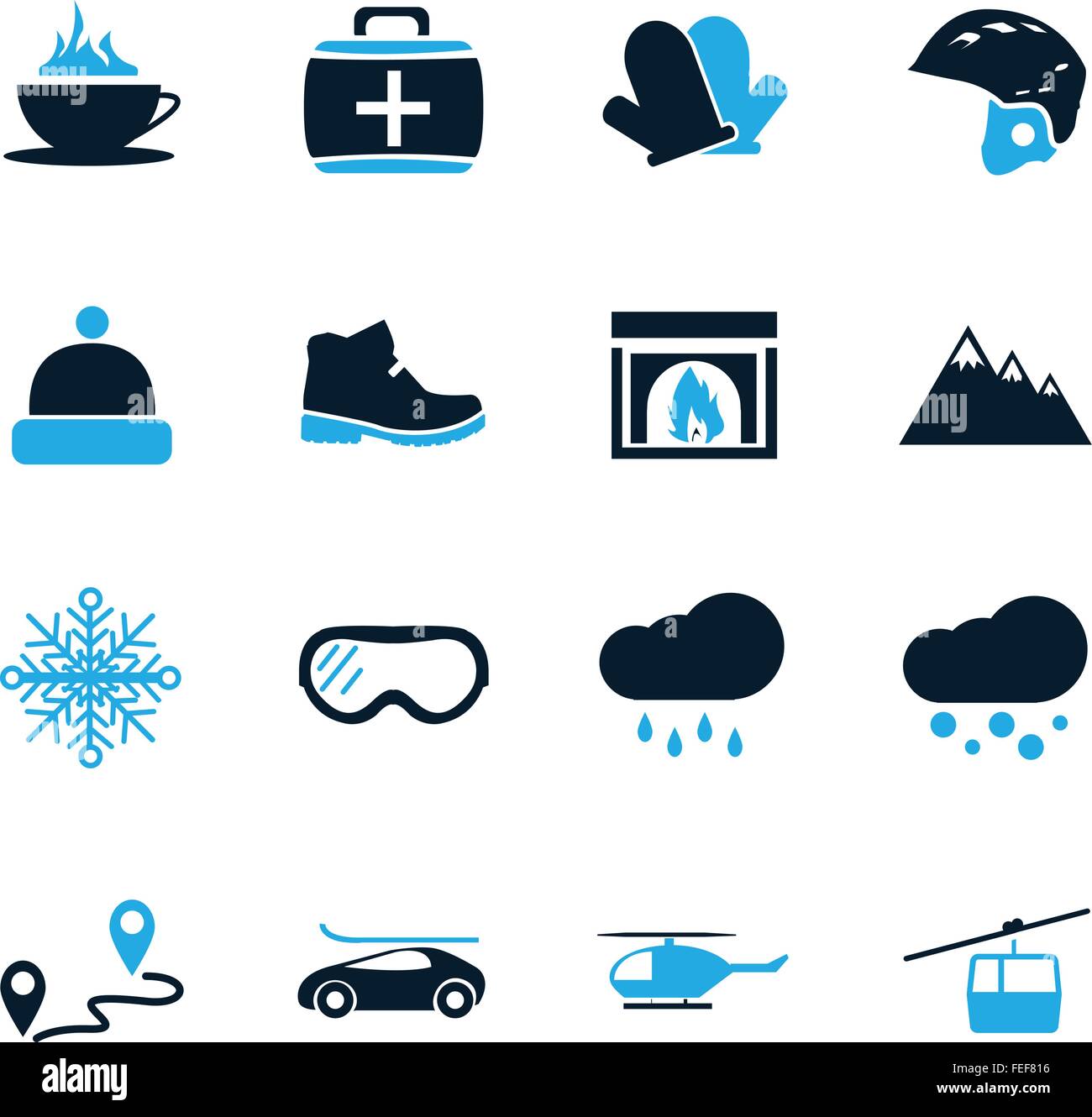 Skiing icon set Stock Vector Image & Art - Alamy