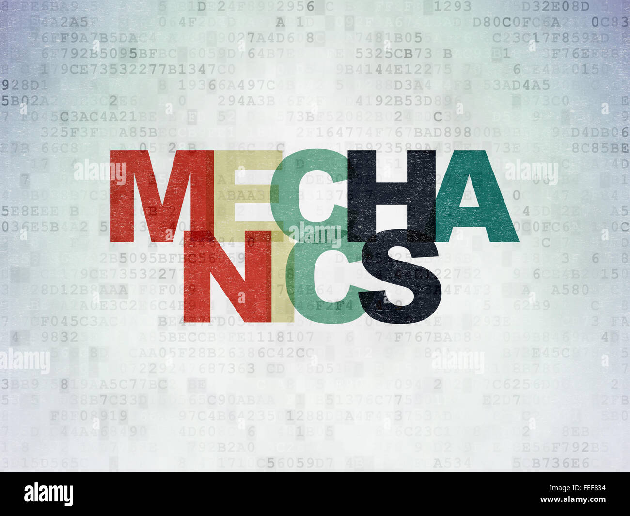 Science concept: Mechanics on Digital Paper background Stock Photo - Alamy