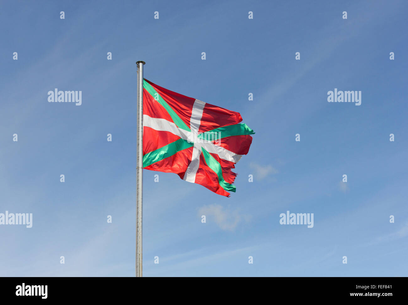 Basque flag at San Sebastian Stock Photo - Alamy