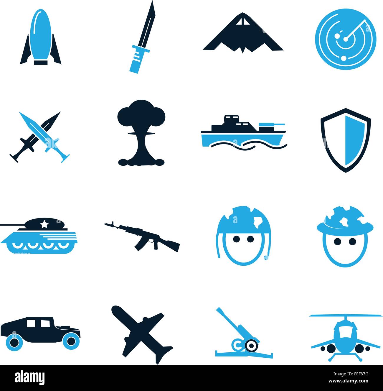 Military and war icons Stock Vector Image & Art - Alamy