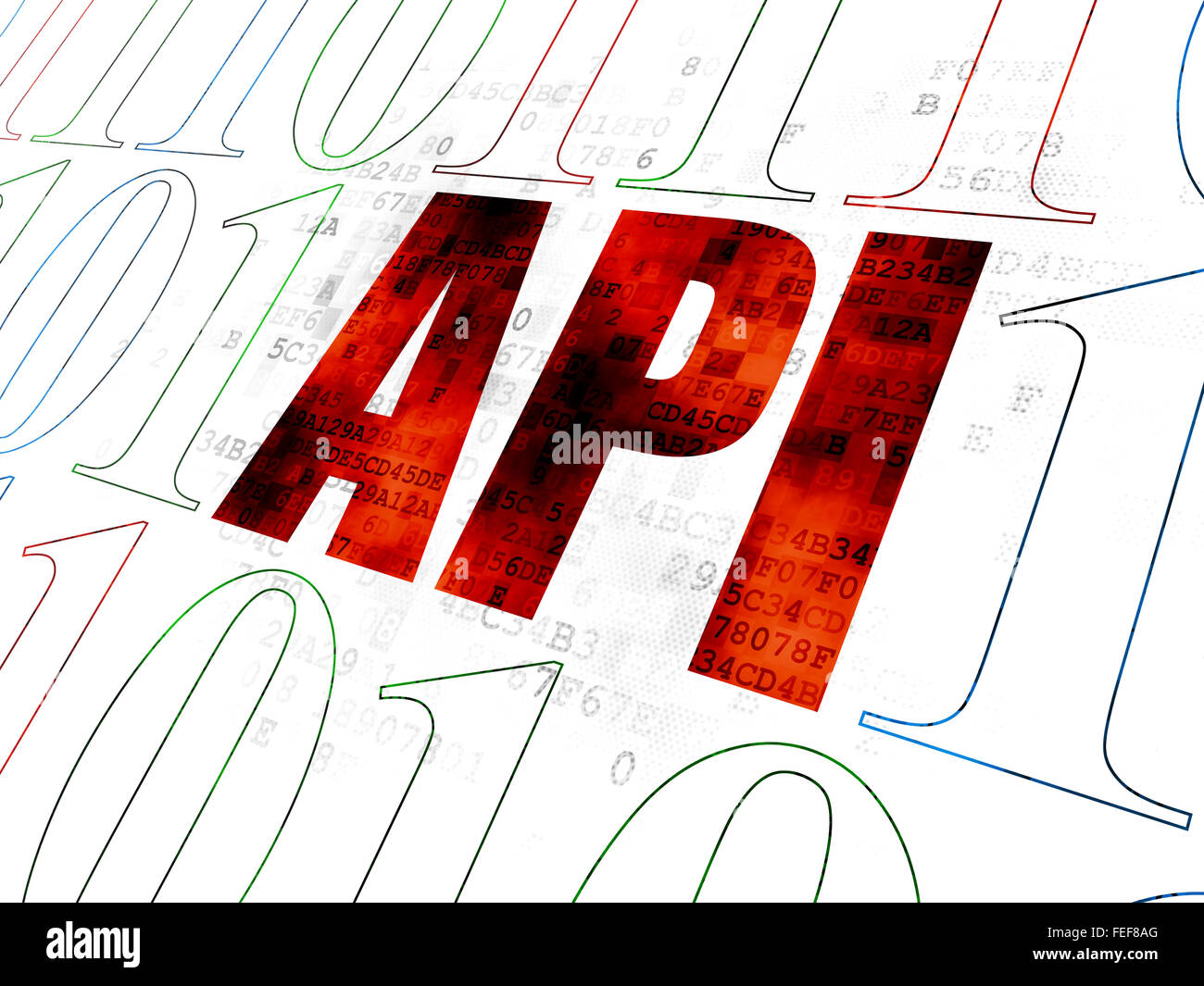 Database concept: Api on Digital background Stock Photo - Alamy
