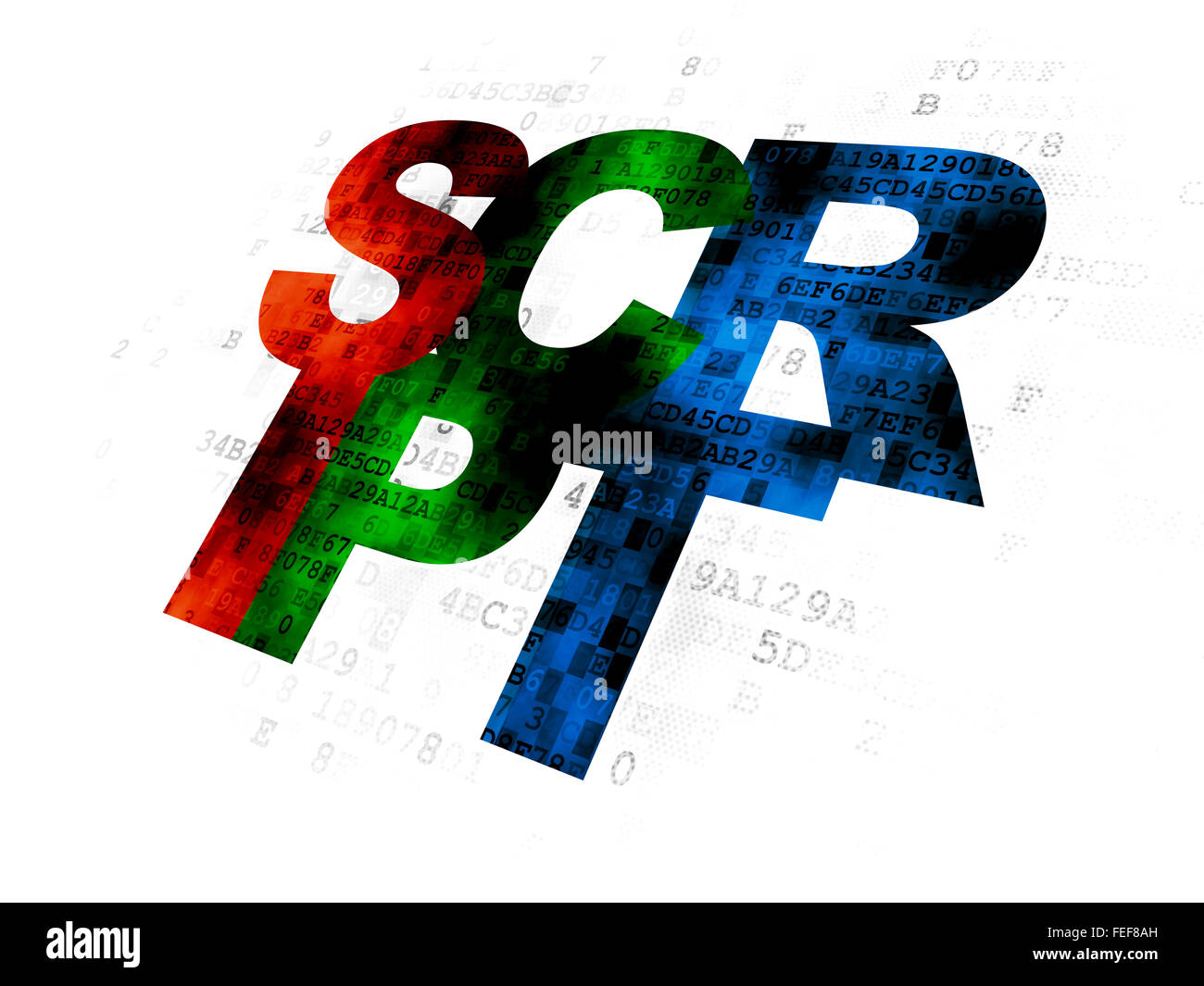 Software concept: Script on Digital background Stock Photo - Alamy