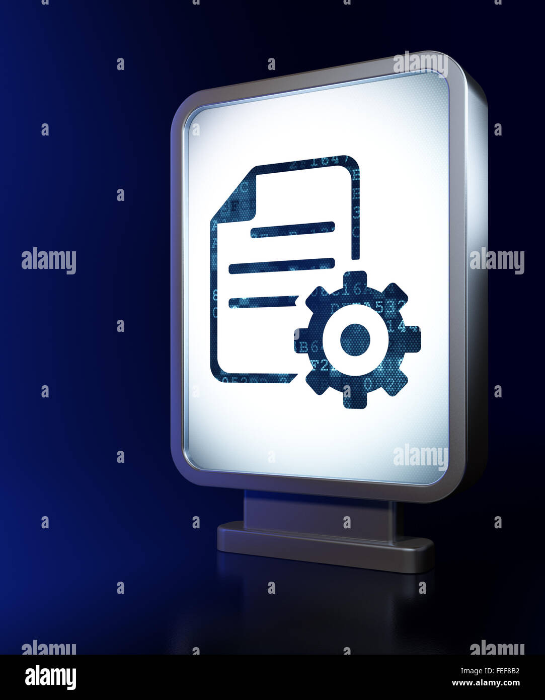 Programming concept: Gear on billboard background Stock Photo - Alamy