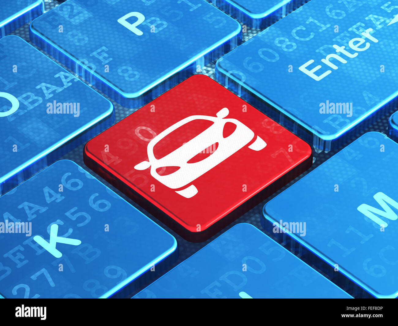 Travel concept: Car on computer keyboard background Stock Photo - Alamy