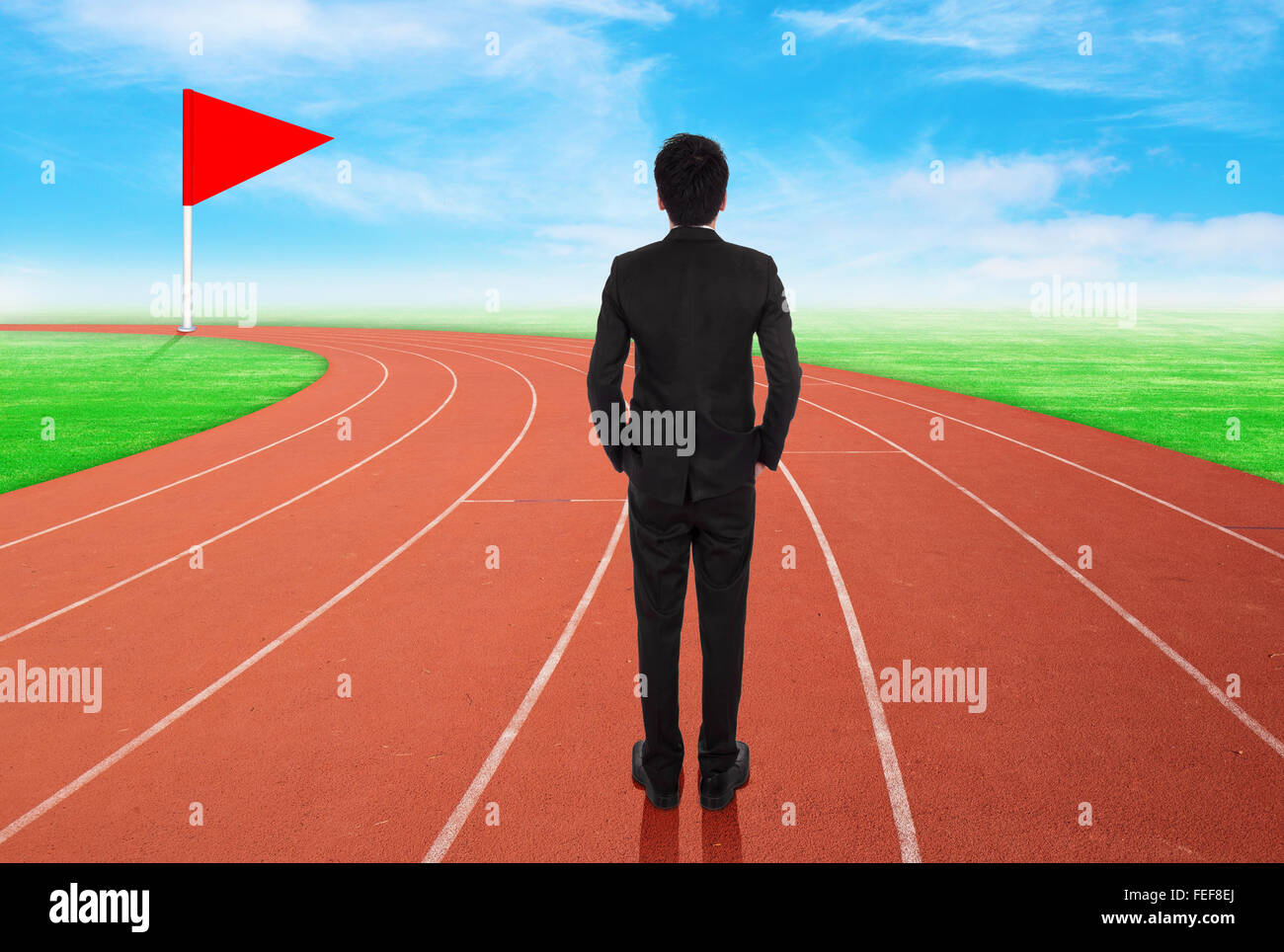 Business People Running Track