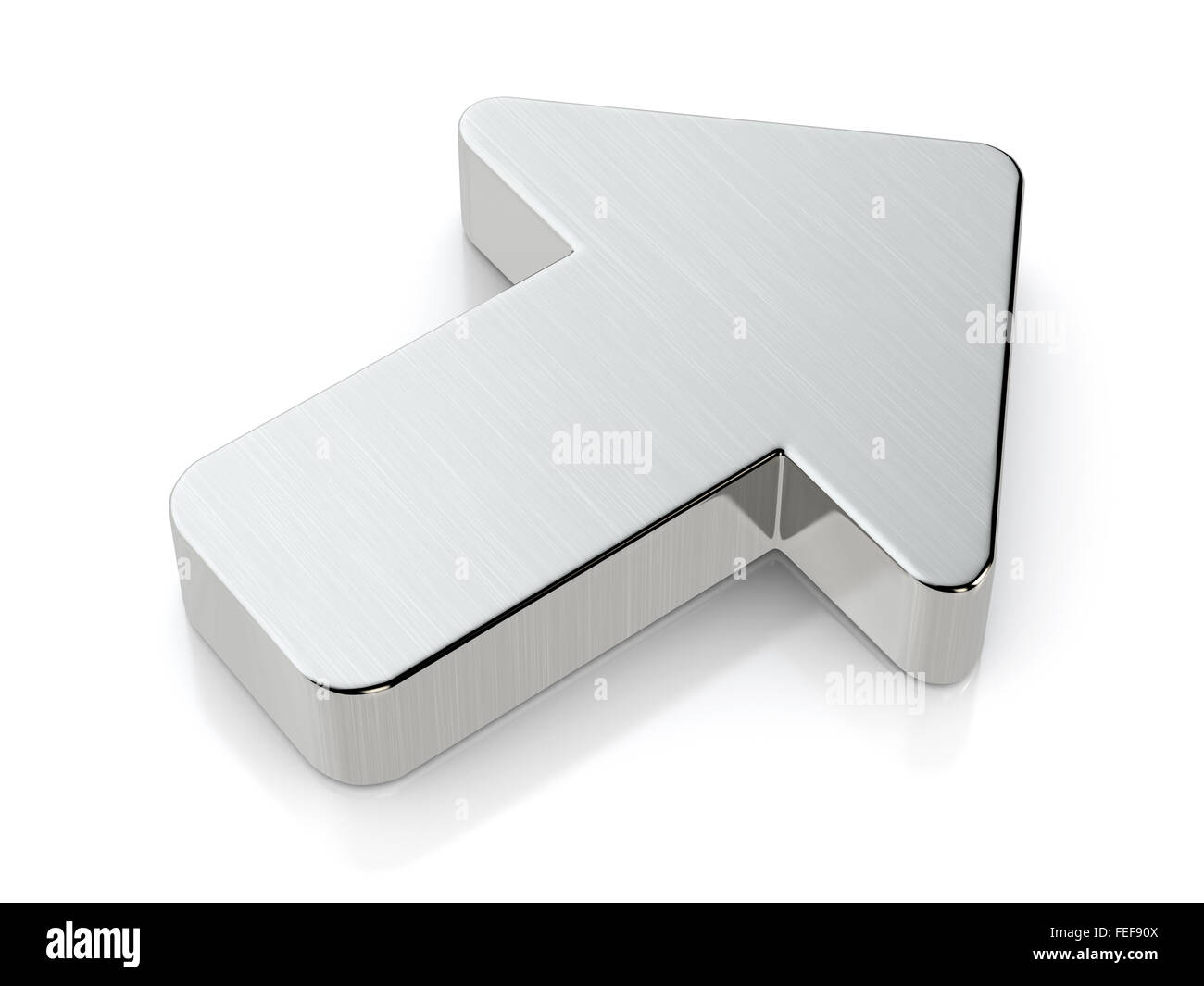 Metallic arrow symbol on a white background Stock Photo - Alamy