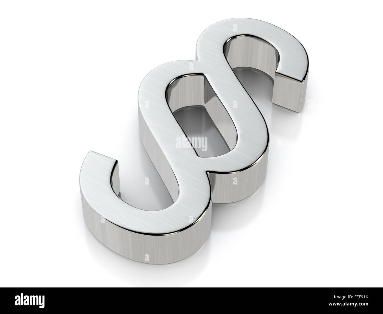 Metallic paragraph symbol on a white background Stock Photo - Alamy