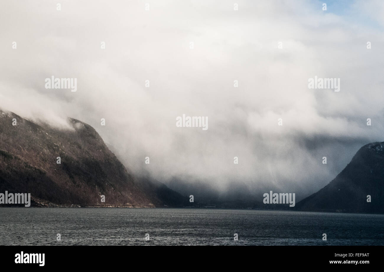 early morning light over the sogne Fjord Norway Ray Boswell Stock Photo ...