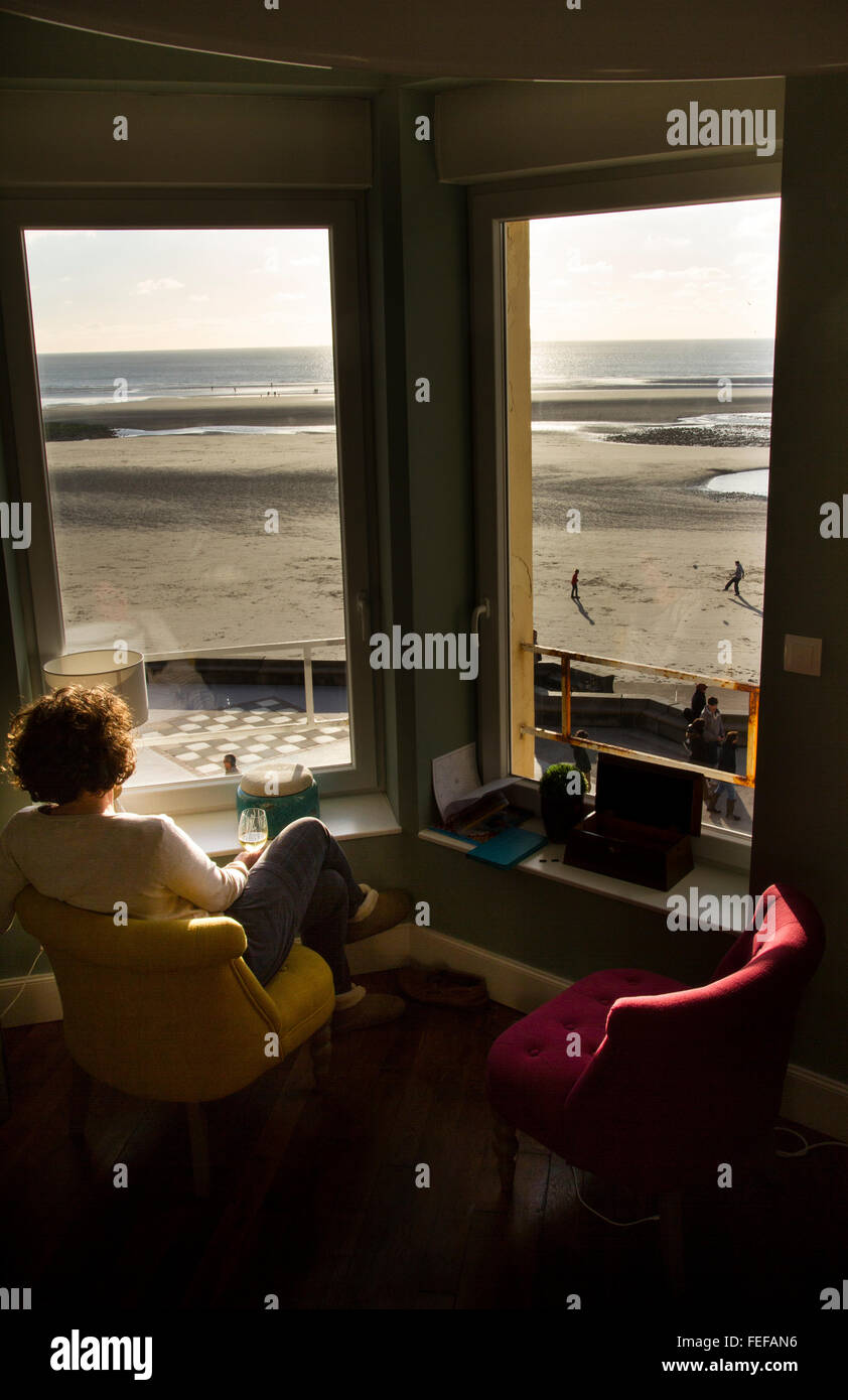 View through window onto a beach Stock Photo - Alamy