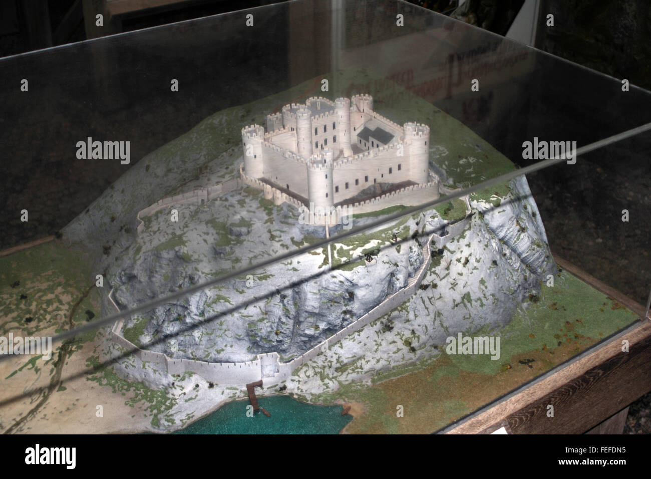 Model of Harlech Castle Gwynedd North Wales Stock Photo - Alamy