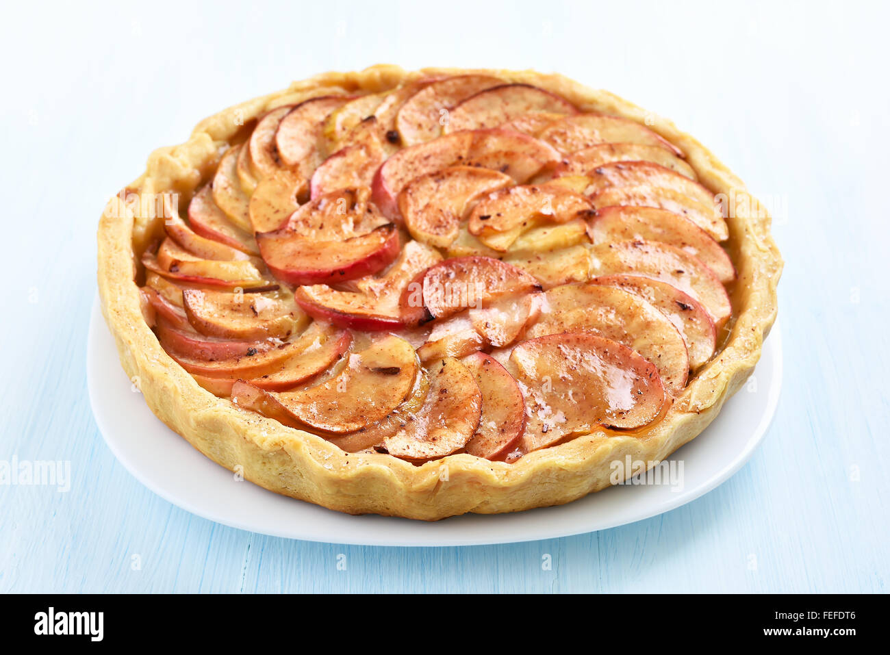 Apple pie, close up view Stock Photo - Alamy