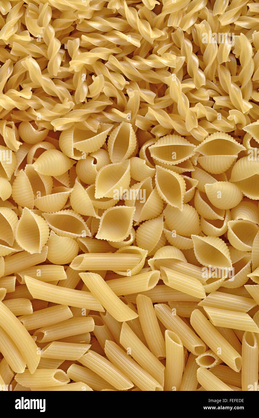 Several varieties of pasta Stock Photo - Alamy