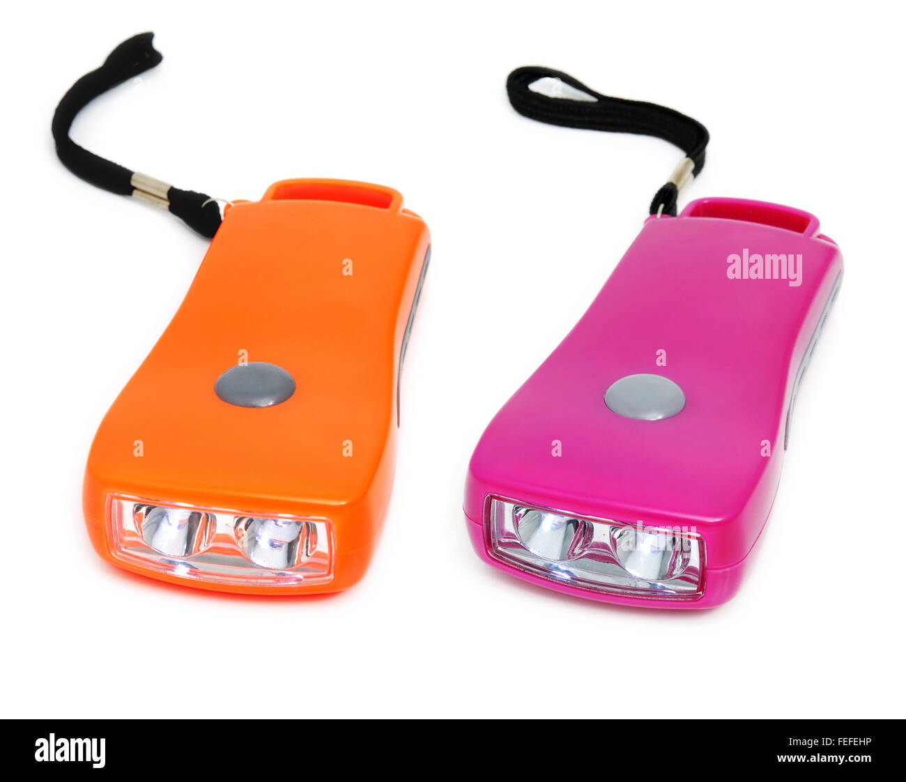 Electric LED torches isolated on a white background. Set Stock Photo ...