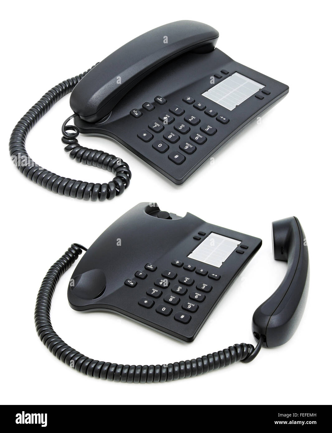 Digital phones isolated on white background. Set Stock Photo - Alamy